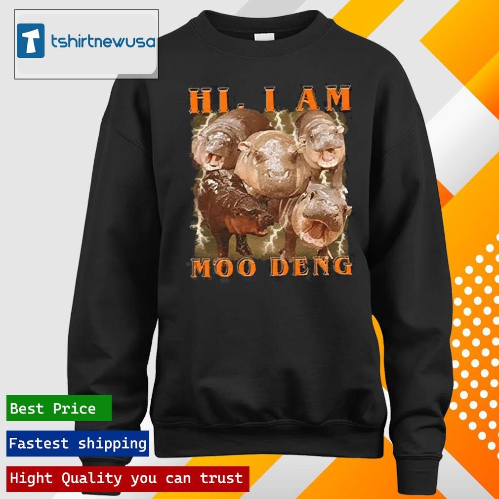 Original Hi I Am Moo Deng Retro Vintage 2024 T Shirt, hoodie and long ...