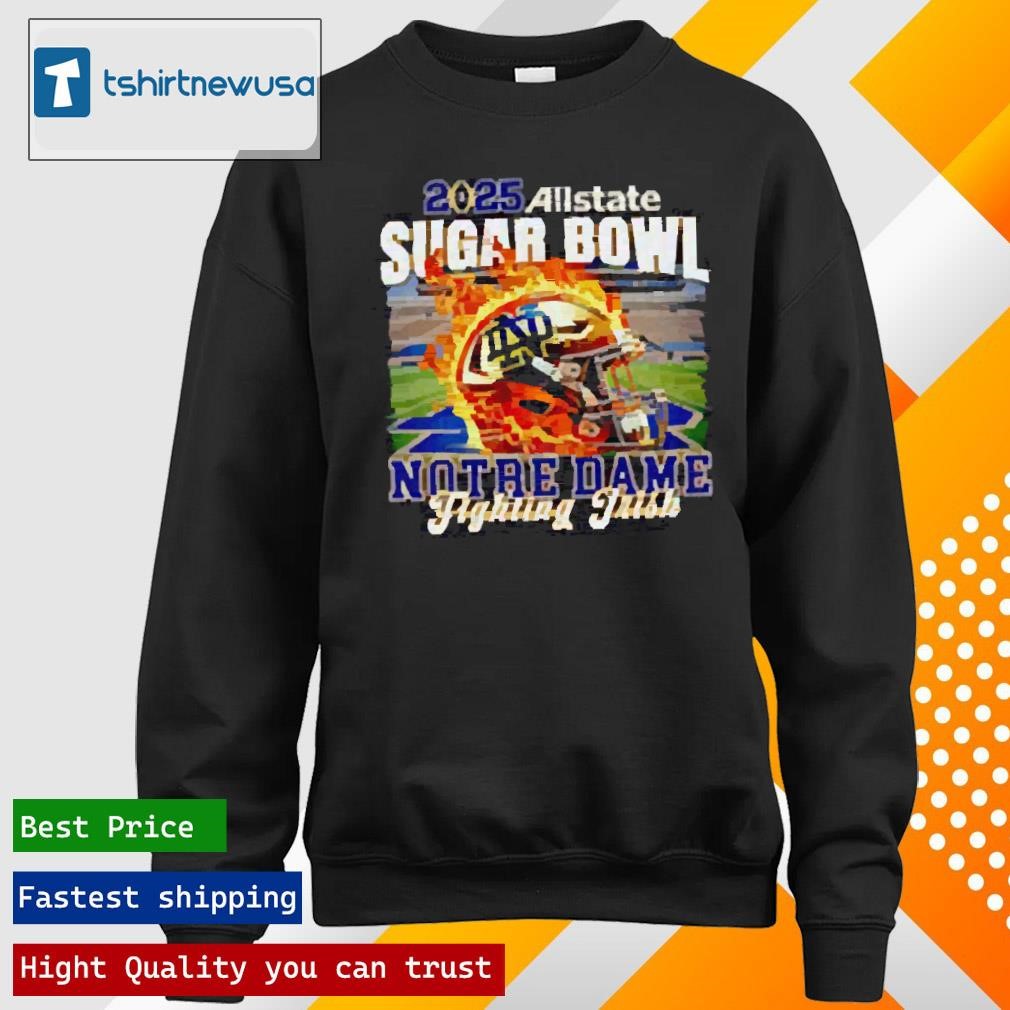 Premium 2025 Allstate Sugar Bowl Notre Dame Fighting Irish fire helmet ...