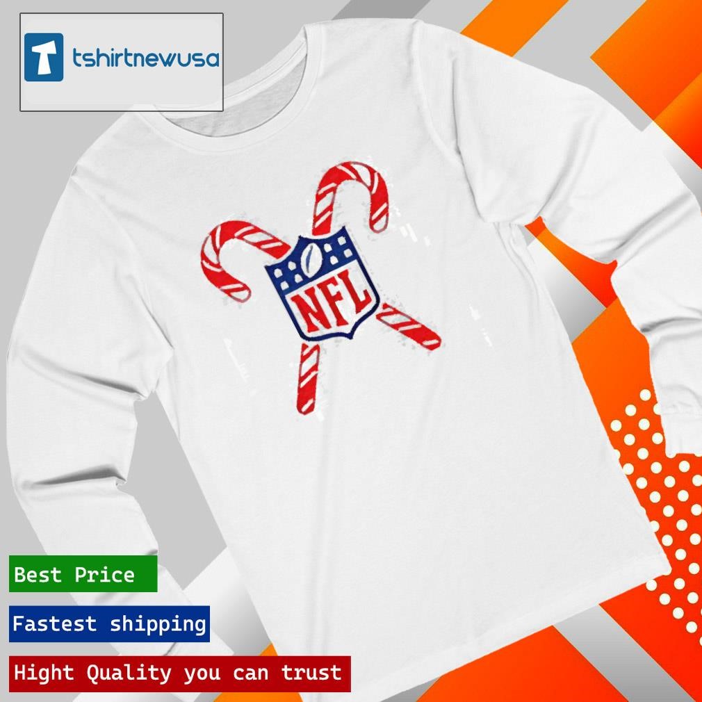Premium NFL Christmas Day candy cane logo 2024 T shirt, hoodie and long ...
