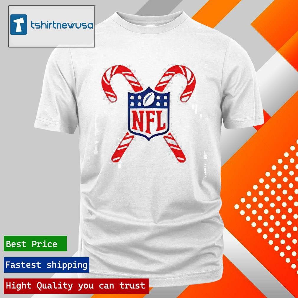 Premium NFL Christmas Day candy cane logo 2024 T shirt, hoodie and long ...