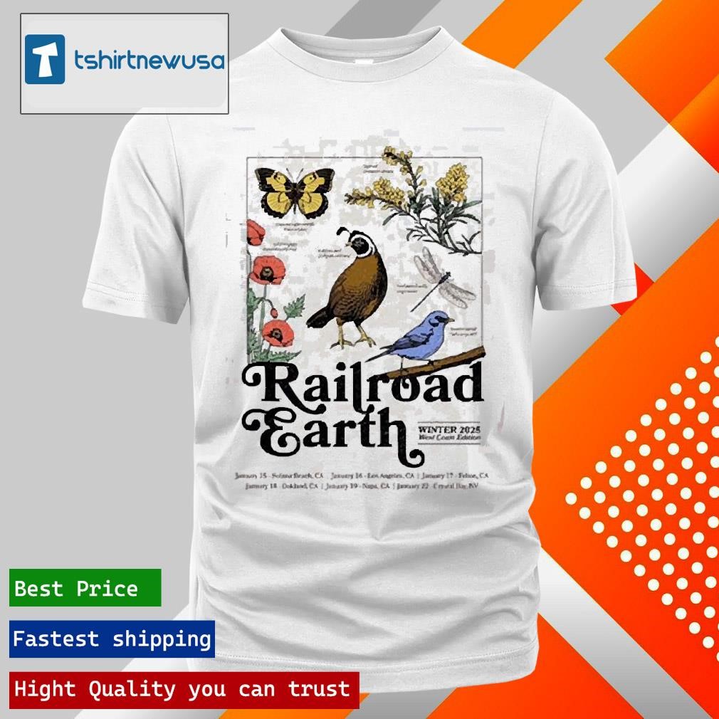 Best Railroad Earth Winter 2025 West Coast Edition Tour Poster Schedule ...