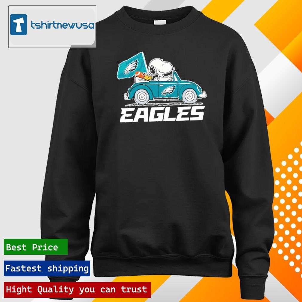 Best Snoopy And Woodstock Driving Car Philadelphia Eagles The Peanuts ...