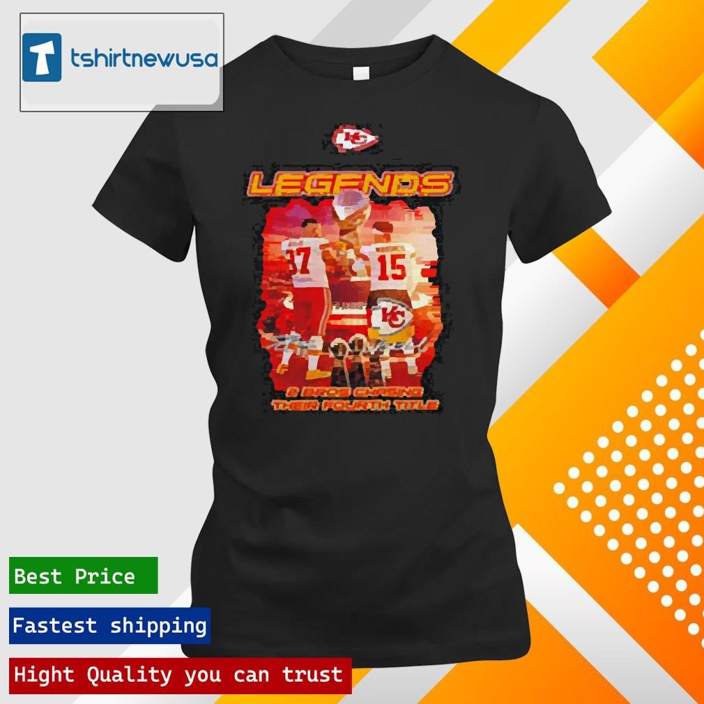 Best Kansas City Chiefs Legends Travis Kelce and Patrick Mahomes 2 Bros Chasing Their Fourth ...