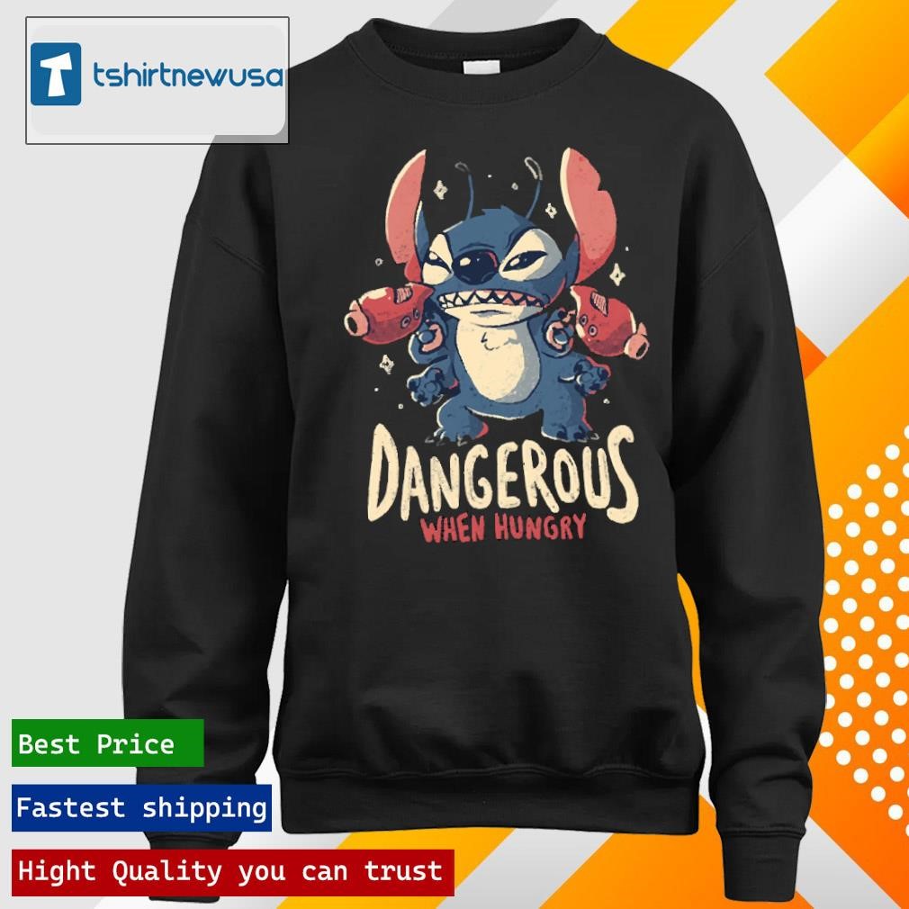 Official Stitch Highly Dangerous When Hungry 2025 T-Shirt, hoodie and ...