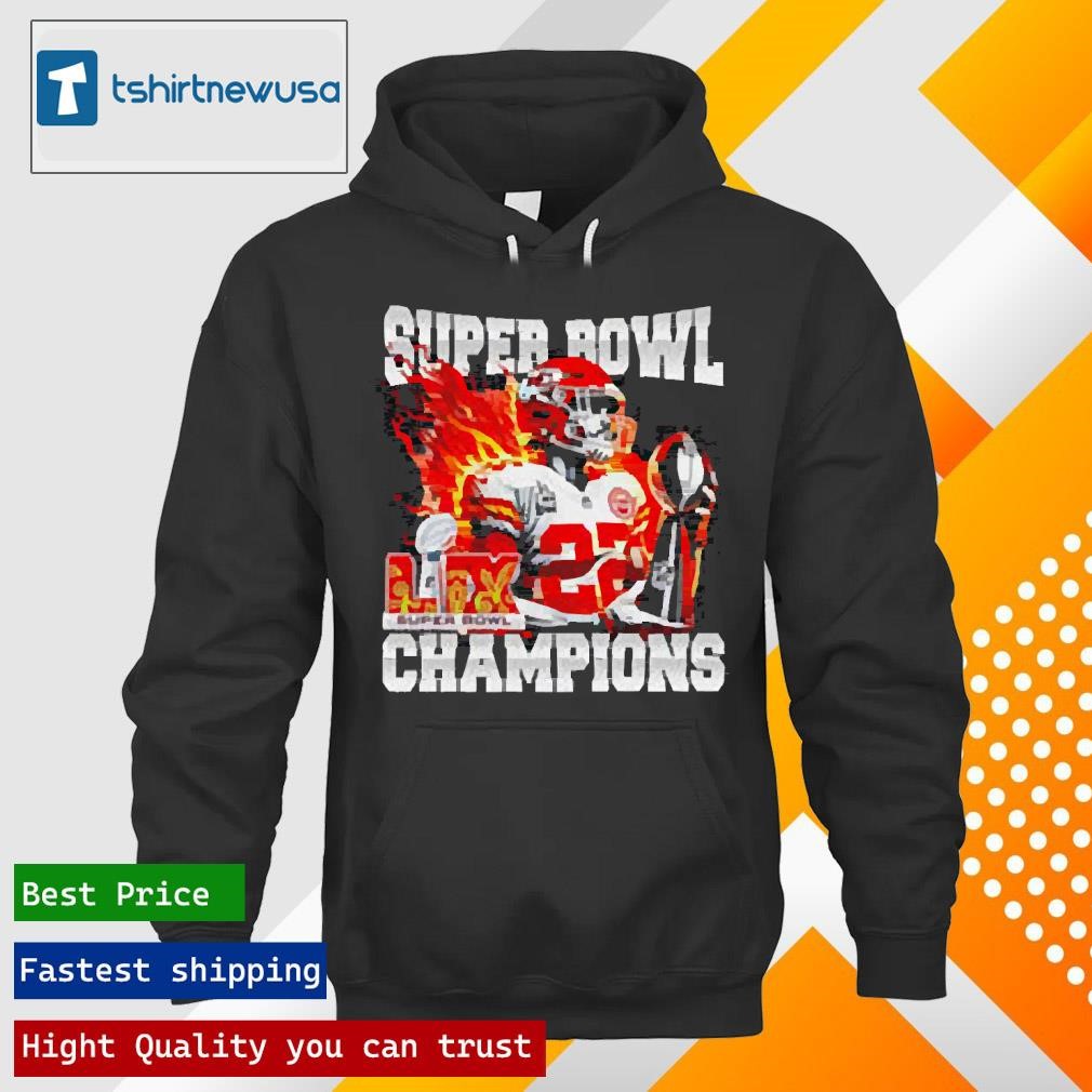 Original Super Bowl 2025 LIX Champions Number 22 Chiefs T-shirt, hoodie ...