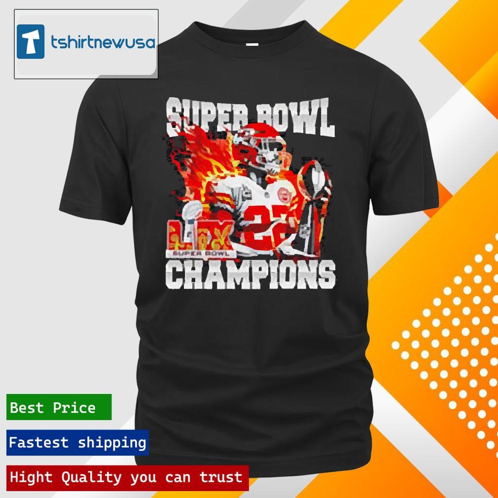 Original Super Bowl 2025 LIX Champions Number 22 Chiefs T-shirt, hoodie ...
