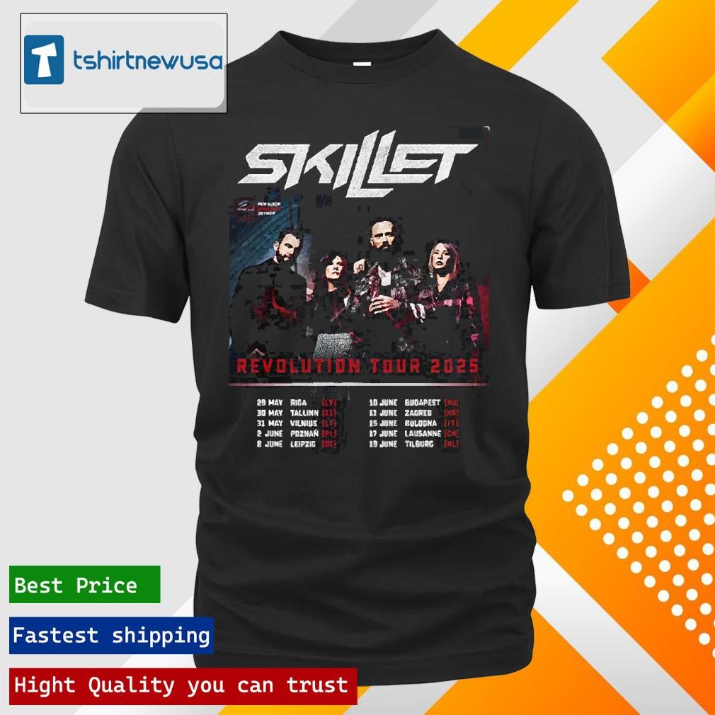Premium Skillet Revolution Tour 2025 Tour Dates Two Sides Unisex Shirts ...