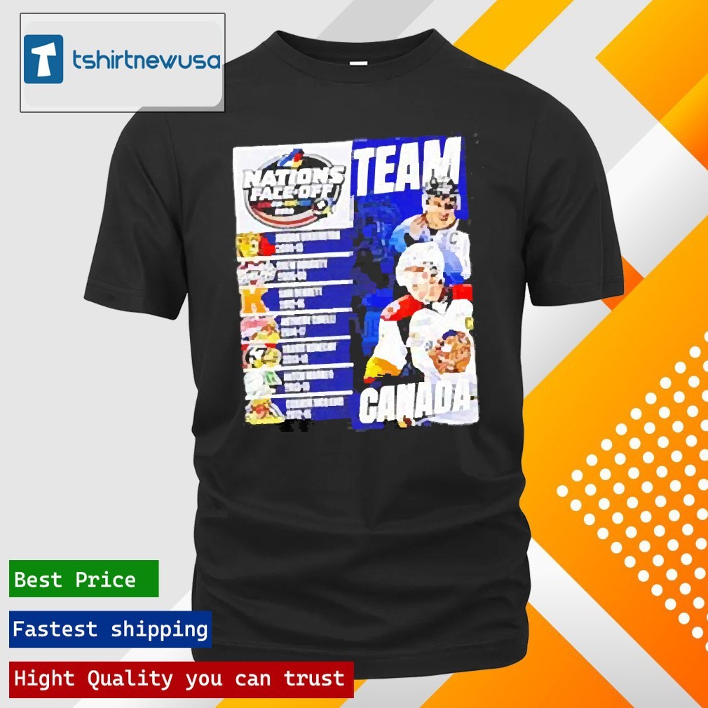 Best 2025 4 Nations Face Off Can Fin Swe Usa Team Canada T-Shirt ...