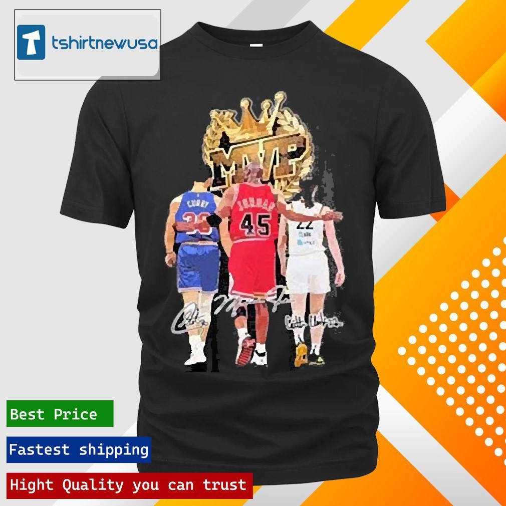 Premium Stephen Curry Michael Jordan Caitlin Clark NBA Stars MVP 2025 Shirts, hoodie and long ...